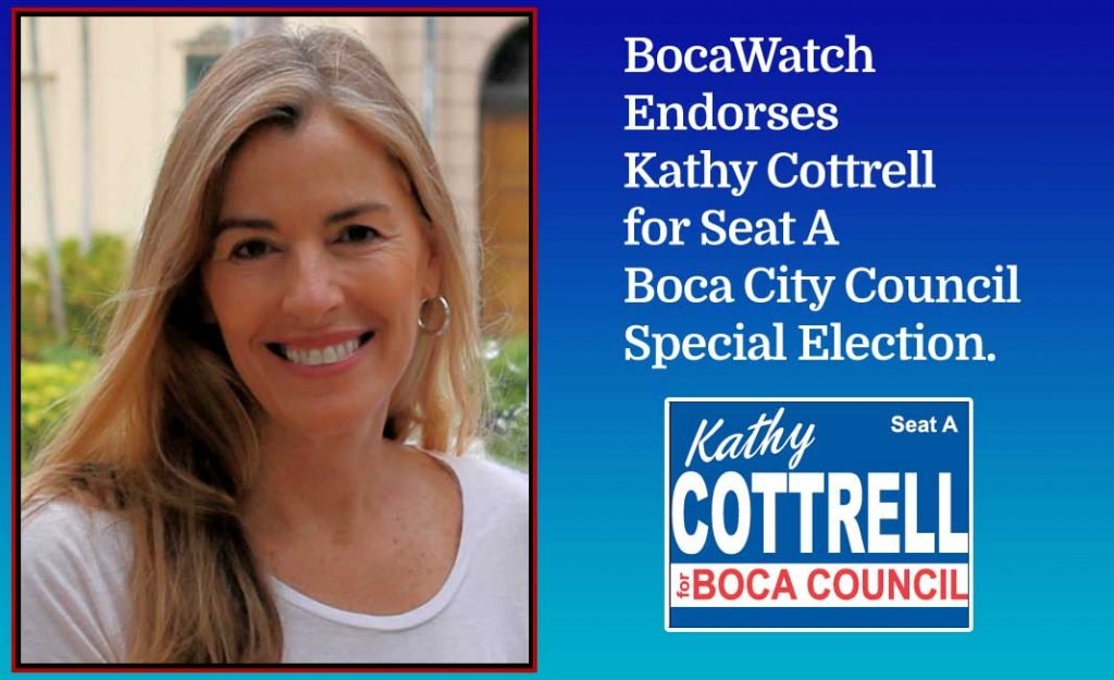 BocaWatch Endorses Kathy Cottrell for Council Seat A - 4Boca.com